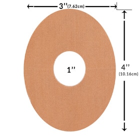 StayPut™ Oval Patch Cutout - Beige | Diabetes.shop